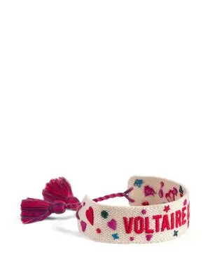 Zadig&Voltaire Embroidered Love Tassel Bracelet - Neutrals