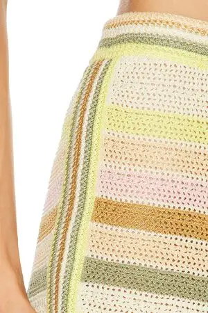 Zimmermann Indra Stripe Crochet Short - Multi