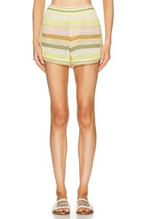 Zimmermann Indra Stripe Crochet Short