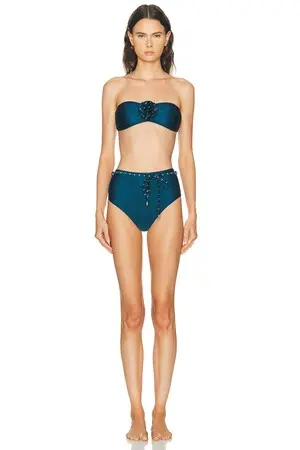 Zimmermann Indra Studded Flower Bikini Set