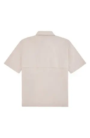 PAPER PLANES Utility Short Sleeve Button-up Shirt - Sand