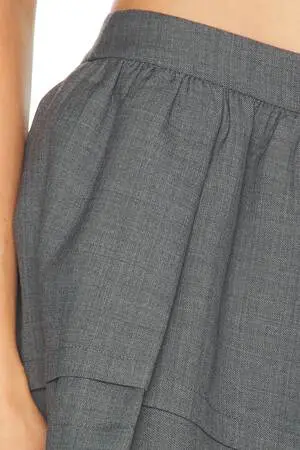 SHUSHU/TONG Tuck Detail Pleated Skirt - Grey