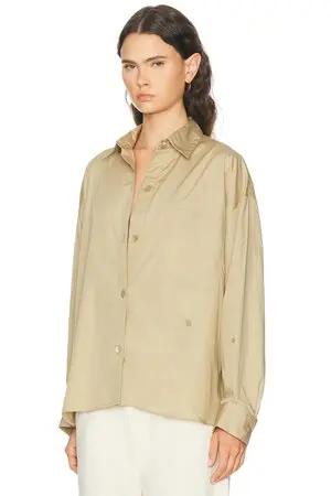 TWP Earl Button Down Top - Olive Grey