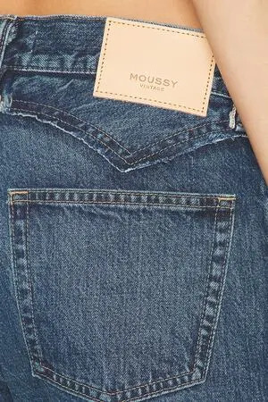 Moussy Vintage Lara Western Straight Leg Jeans - Dark Blue