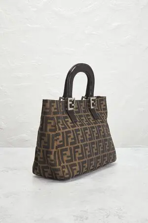 Fendi Zucca Monogram Handbag - Brown