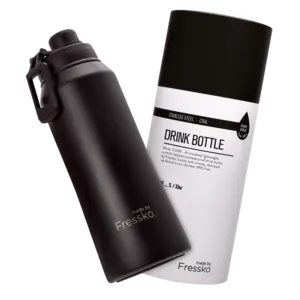 Fressko Core 34oz/1l Reusable Drink Bottle Coal - Black
