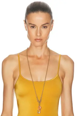 Chloé Tropical Chain Necklace - Berry Pink