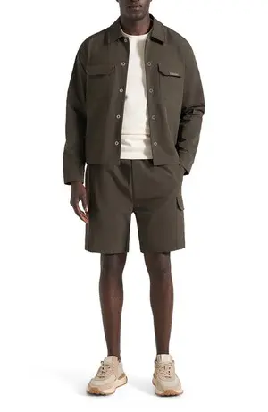 Manière De Voir Maniere De Voir Dimitri Technical Cargo Shorts - Olive