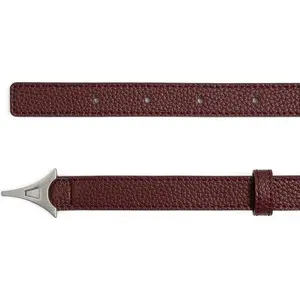 Manière De Voir Maniere De Voir Eiffel Slim Leather Belt - Red