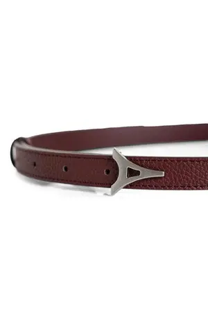 Manière De Voir Maniere De Voir Eiffel Slim Leather Belt - Red