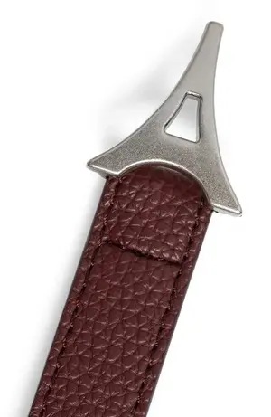 Manière De Voir Maniere De Voir Eiffel Slim Leather Belt - Red