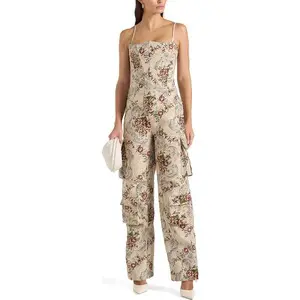 Manière De Voir Scarlett Tapestry Lace Up Corset - Beige