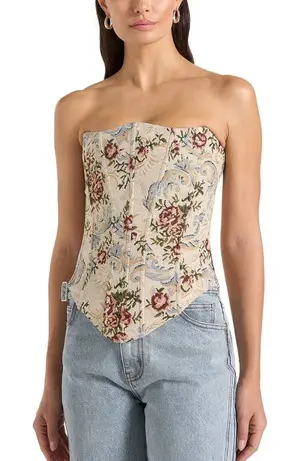 Manière De Voir Scarlett Tapestry Lace Up Corset