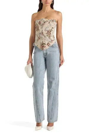 Manière De Voir Scarlett Tapestry Lace Up Corset