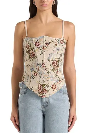 Manière De Voir Scarlett Tapestry Lace Up Corset