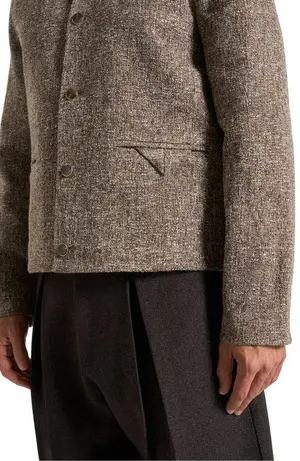 Manière De Voir Textured Bomber Cardigan