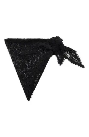 Manière De Voir Kadia Lace Head Scarf - Black