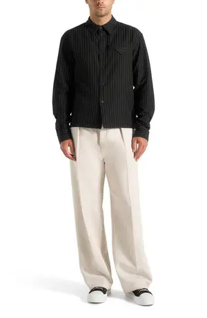 Men's Black Pinstripe