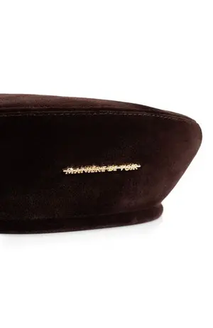 Manière De Voir Maniere De Voir Anya Velvet Beret - Brown