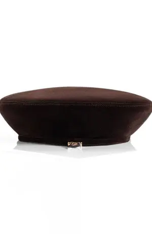 Manière De Voir Maniere De Voir Anya Velvet Beret - Brown