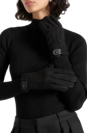 Manière De Voir Manier De Voir Mario Suede Gloves - Black