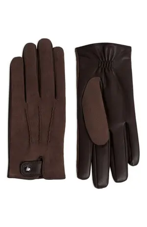 Manière De Voir Manier De Voir Mario Suede Gloves Brown