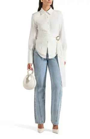Maniere De Voir Padded Shoulder Tops For Women