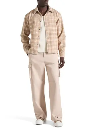 Manière De Voir Blake Whipstitch Check Shirt - Beige