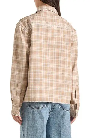 Manière De Voir Blake Whipstitch Check Shirt - Beige