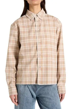 Manière De Voir Blake Whipstitch Check Shirt - Beige