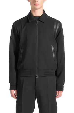 Manière De Voir Tailored Varsity Jacket - Black