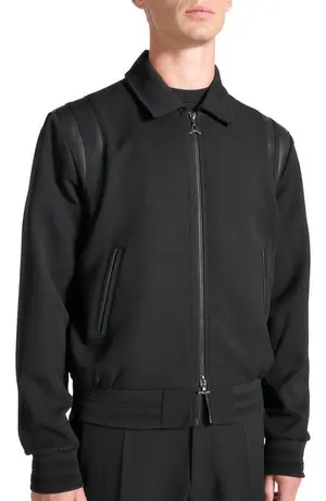 Manière De Voir Tailored Varsity Jacket - Black