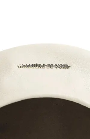 Manière De Voir Maniere De Voir Anya Vegan Leather Beret - Beige