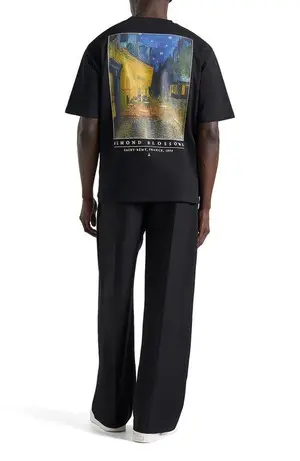 Manière De Voir Anders Cafe Terrace At Night Cotton T-shirt