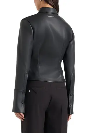 Manière De Voir Vegan Leather Cinch Shirt