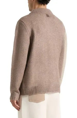 Manière De Voir Color Block Mohair-blend Cardigan