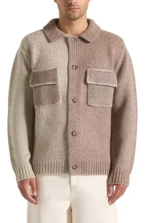 Manière De Voir Color Block Mohair-blend Cardigan