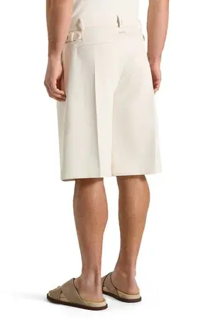 Manière De Voir Auguste Tailored Twill Bermuda Shorts - Cream
