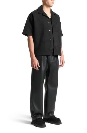 Manière De Voir Luc Boxy Suede Shirt