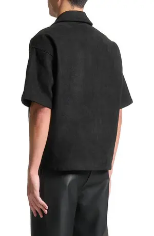 Manière De Voir Luc Boxy Suede Shirt
