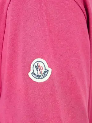 Moncler Embroidered Logo T-shirt - Pink