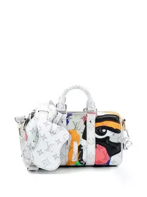 LOUIS VUITTON Keepall Bandouliere Limited Edition Portrait Monogram Canvas 25 Crossbody Bag