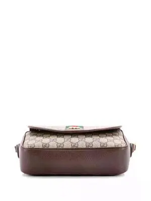 Gucci Ophidia Flap Shoulder Bag Gg Coated Canvas