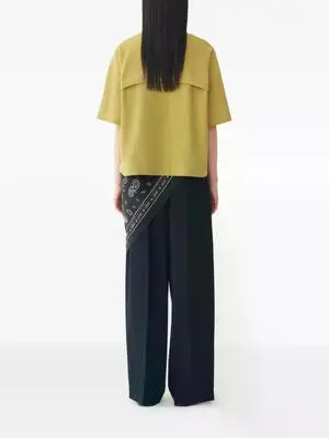 STUDIO TOMBOY Pleated Wide-leg Trousers - Blue