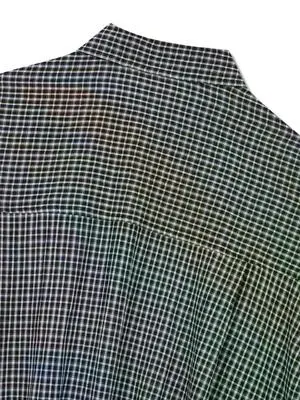 STUDIO TOMBOY Check Pattern Shirt With Drawstring Hem - Black
