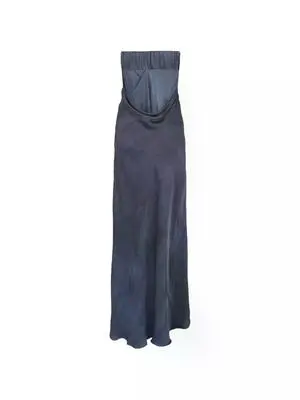 CORTANA Elira Draped Strapless Maxi Dress - Blue