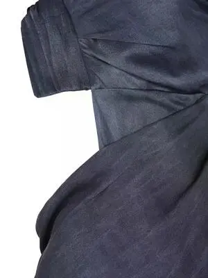 CORTANA Elira Draped Strapless Maxi Dress - Blue