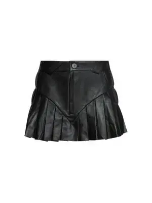 Natasha Zinko Leather Pleated Skirt