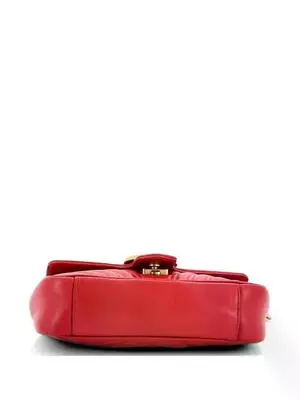 Gucci Matelassé Leather Mini Crossbody Bag - Red