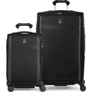 TRAVELPRO Versapack+ Softside 21" Carry-on & 29" Large Checked Spinner Luggage Set - Black